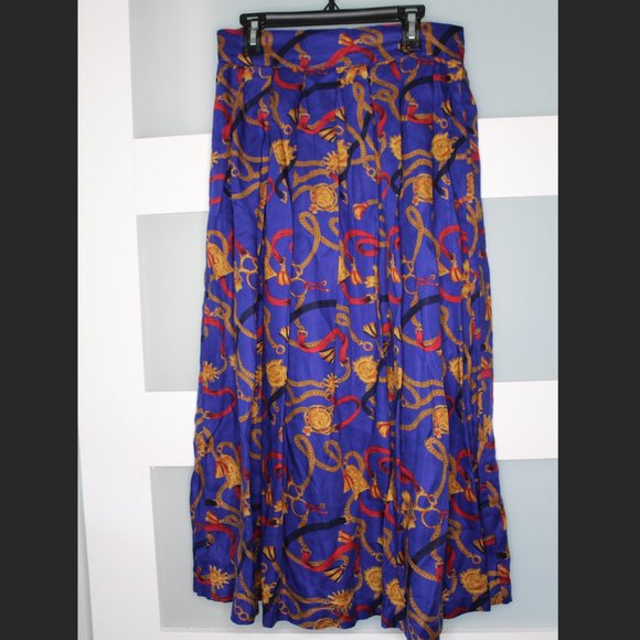 Cignal | Skirts | Vintage 8s90s Era Cignal Scarf Print Skirt | Poshmark